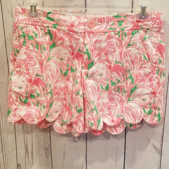 Lilly Pulitzer | Shorts | Nwot Lilly Pulitzer Buttercup Flamingo Shorts | Poshmark